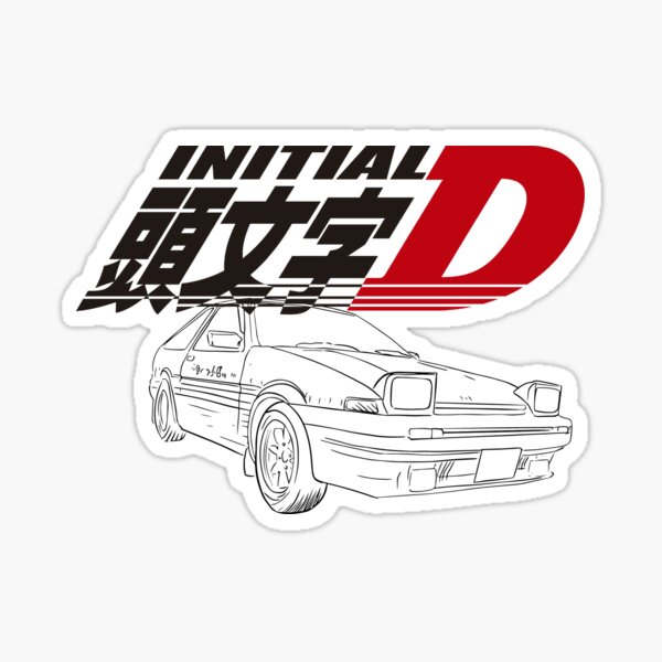 "AE86 Initial D " Sticker for Sale by roflchopta | Redbubble