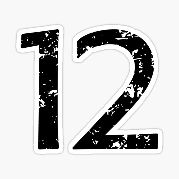 "12" Sticker by bkroijer | Redbubble