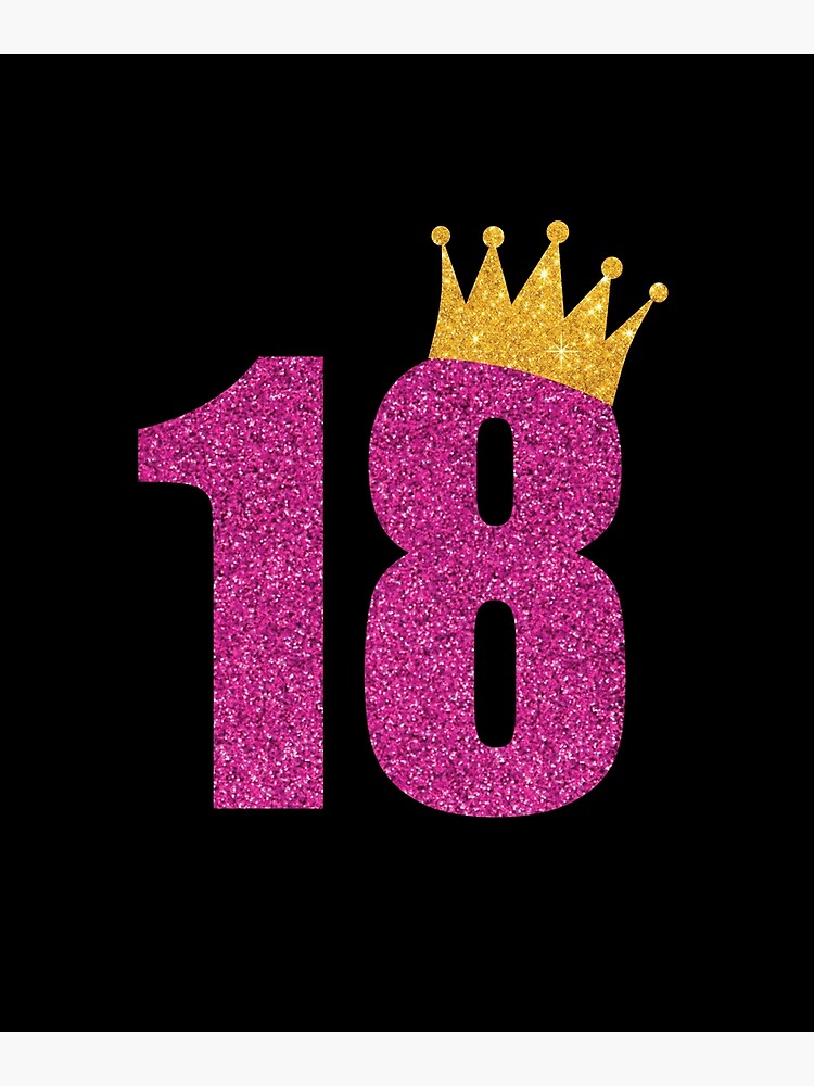  18th Birthday Girl Pink Princess Queen Poster For Sale By SamDesigner
