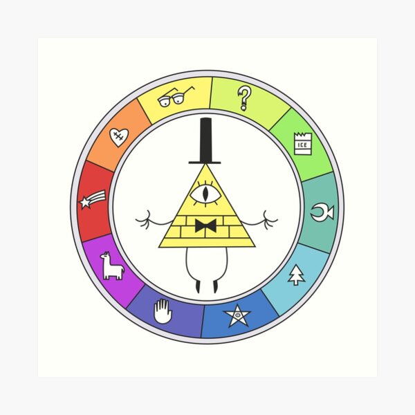 "Rainbow Bill Cipher Wheel" Art Print for Sale by skullnuku | Redbubble