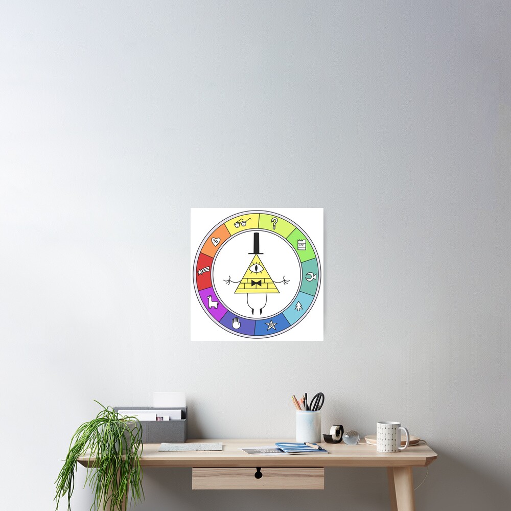 "Rainbow Bill Cipher Wheel" Poster for Sale by skullnuku | Redbubble
