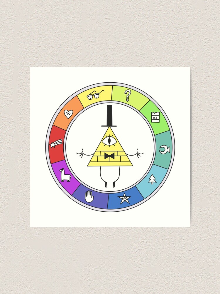 "Rainbow Bill Cipher Wheel" Art Print for Sale by skullnuku | Redbubble
