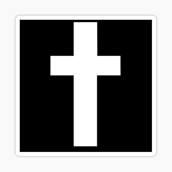 "Cross" Sticker by peachyqueenart | Redbubble
