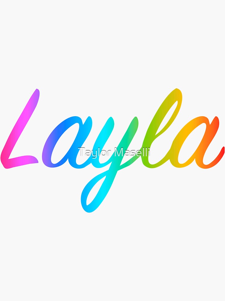 "layla" Sticker for Sale by Tselli13 | Redbubble