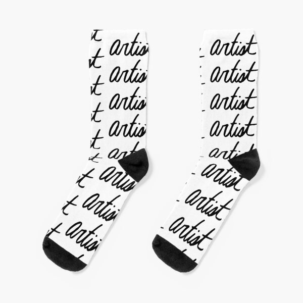 "Artist - cursive" Socks for Sale by Amanda Laurel Atkins | Redbubble