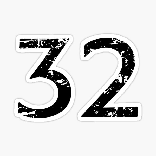 "32" Sticker by bkroijer | Redbubble