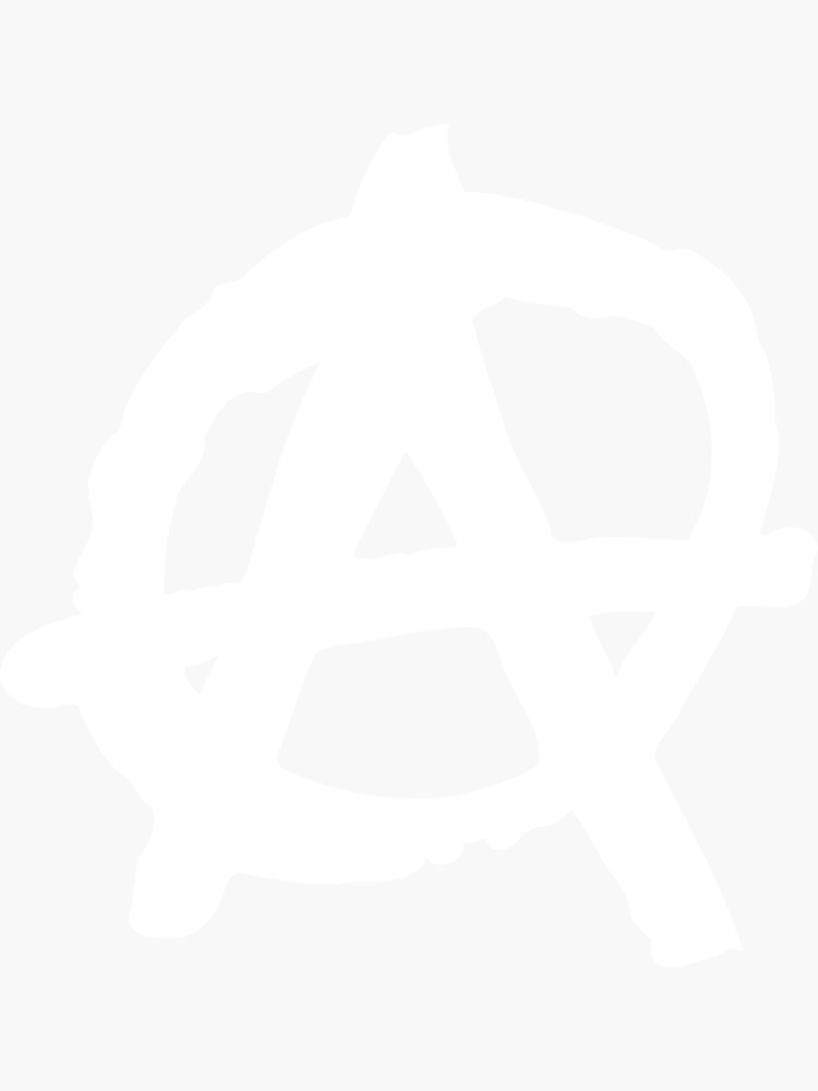 "Anarchy White Logo" Sticker by TopMask | Redbubble