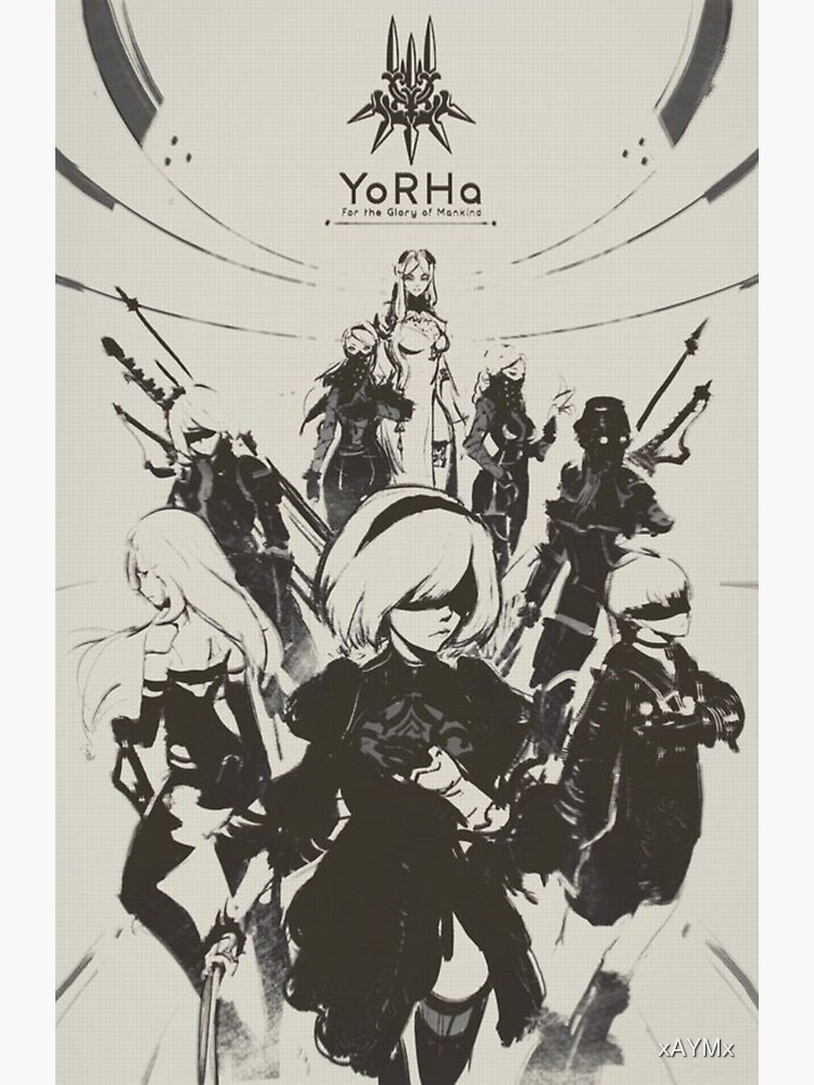 "Nier Automata Collage Yorha" Sticker by xAYMx | Redbubble