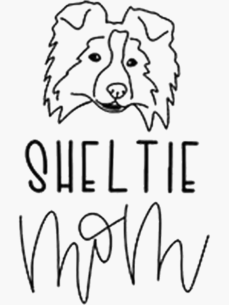 "Sheltie Mom Shirt" Sticker for Sale by dogdesigns | Redbubble
