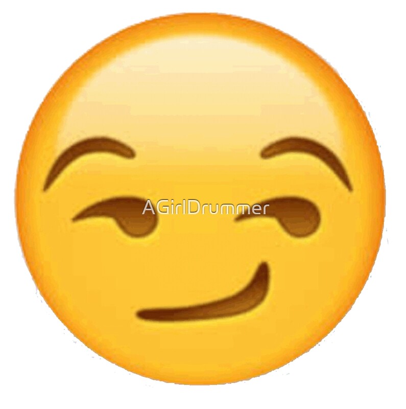 "Smirking Face - Emoji" by AGirlDrummer | Redbubble