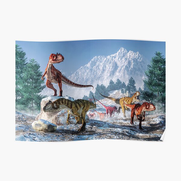 "Allosaurus Pack" Poster for Sale by DanielEskridge | Redbubble