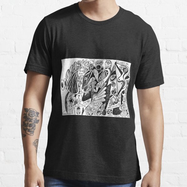"Dandy efebo introspection (black and white detailed drawing)" T-shirt ...