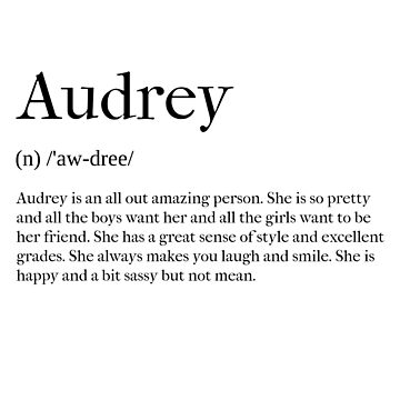 "Audrey Definition" Greeting Card for Sale by tastifydesigns | Redbubble