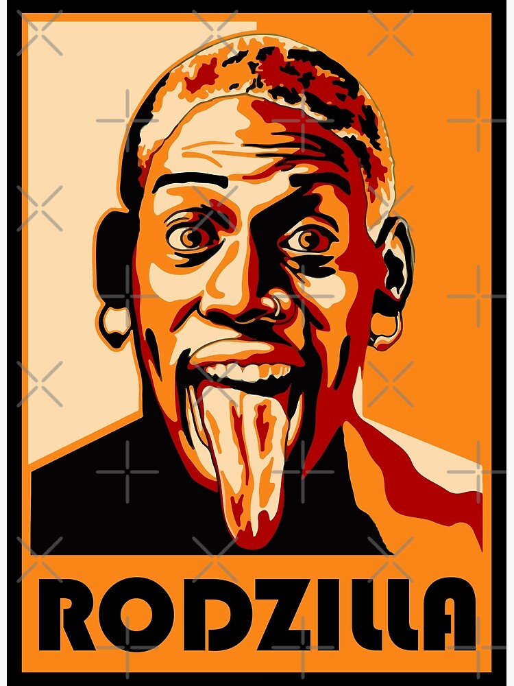 "Dennis Rodman - Rodzilla - The Worm " Poster for Sale by FirasChakroun ...