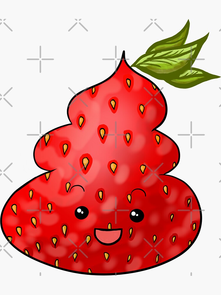 "Strawberry Poop" Sticker for Sale by CutiePockets | Redbubble