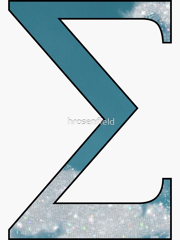 "Sigma Greek Letter" Sticker by hrosenfield | Redbubble