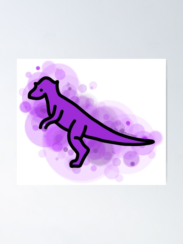"Purple Pachycephalosaurus Rainbow Dinosaurs Series " Poster for Sale ...