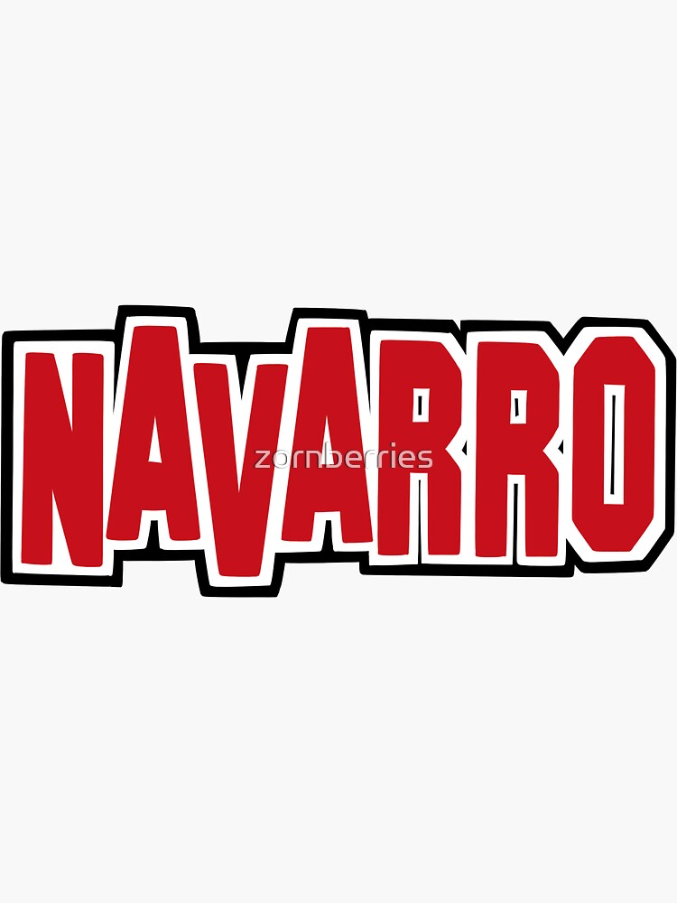 "Navarro Cheer Logo - Red" Sticker for Sale by zornberries | Redbubble