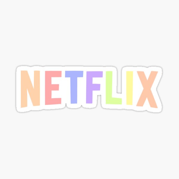 "Pastel Netflix logo" Sticker by elle14creates | Redbubble