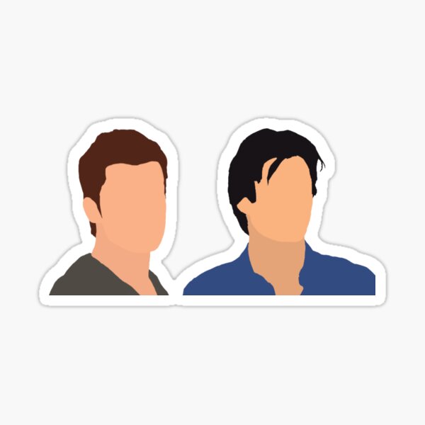 "Damon and Stefan " Sticker by S0ph1eLou | Redbubble