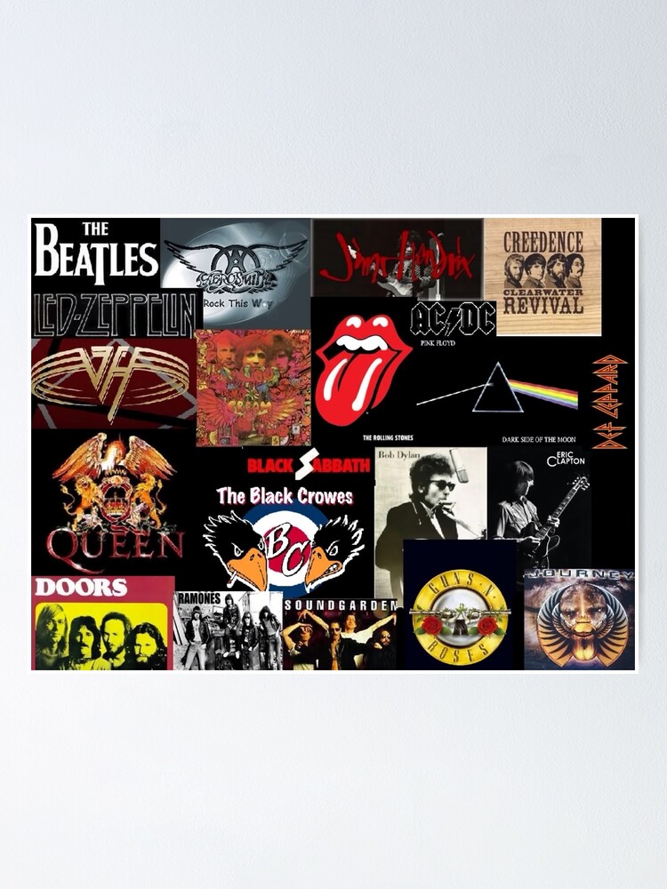 "rock collage" Poster by janinaadler9 | Redbubble