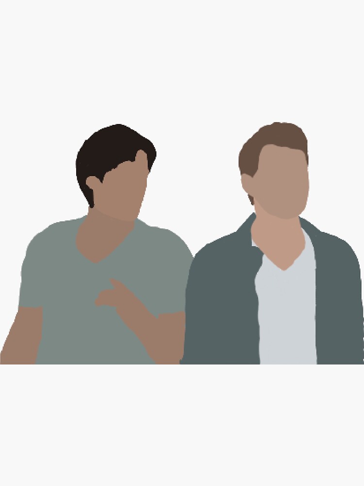 "Damon and Stefan " Sticker for Sale by S0ph1eLou | Redbubble
