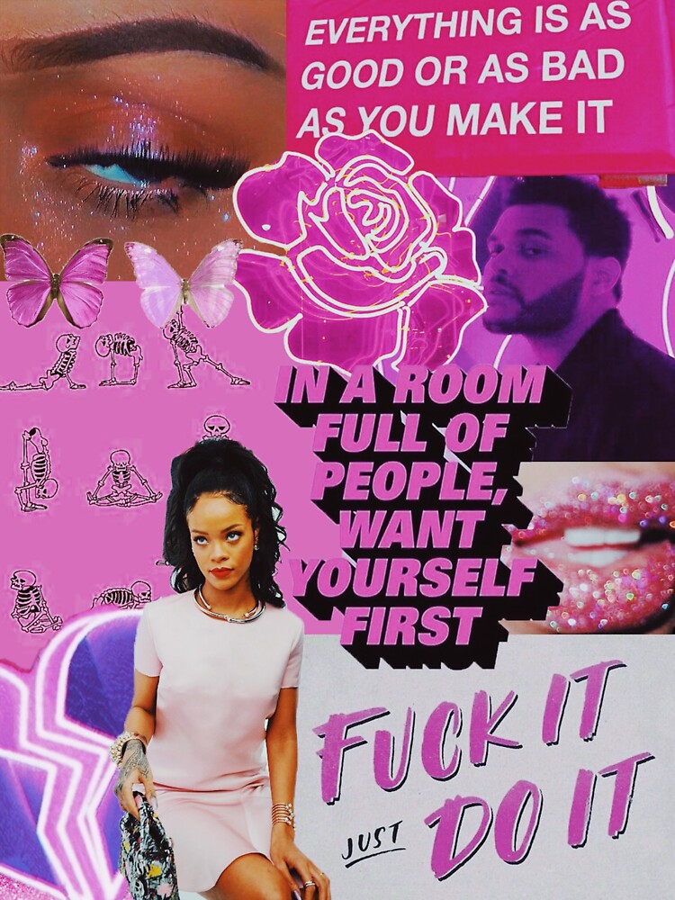 "pink theme collage" Sticker by katecrawford26 | Redbubble