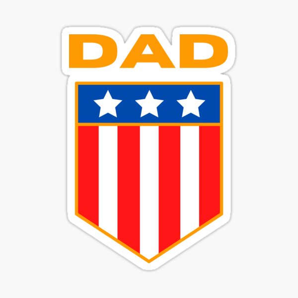 "Dad, Patriotic, American Flag Banner" Sticker for Sale by ...