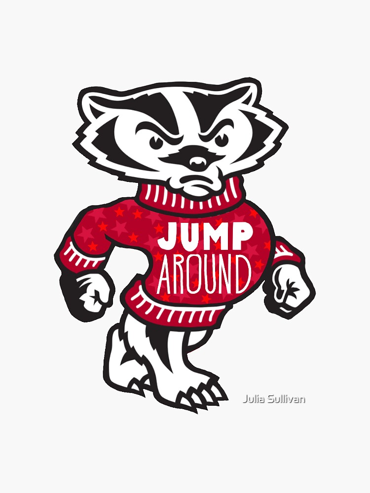 "Bucky Jump Around" Sticker for Sale by Julia Sullivan | Redbubble