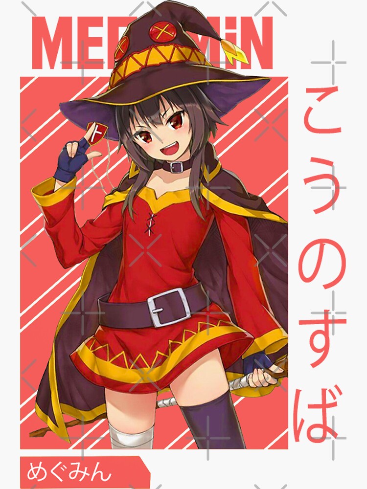 "konosuba Megumin shirt" Sticker for Sale by Shinu | Redbubble