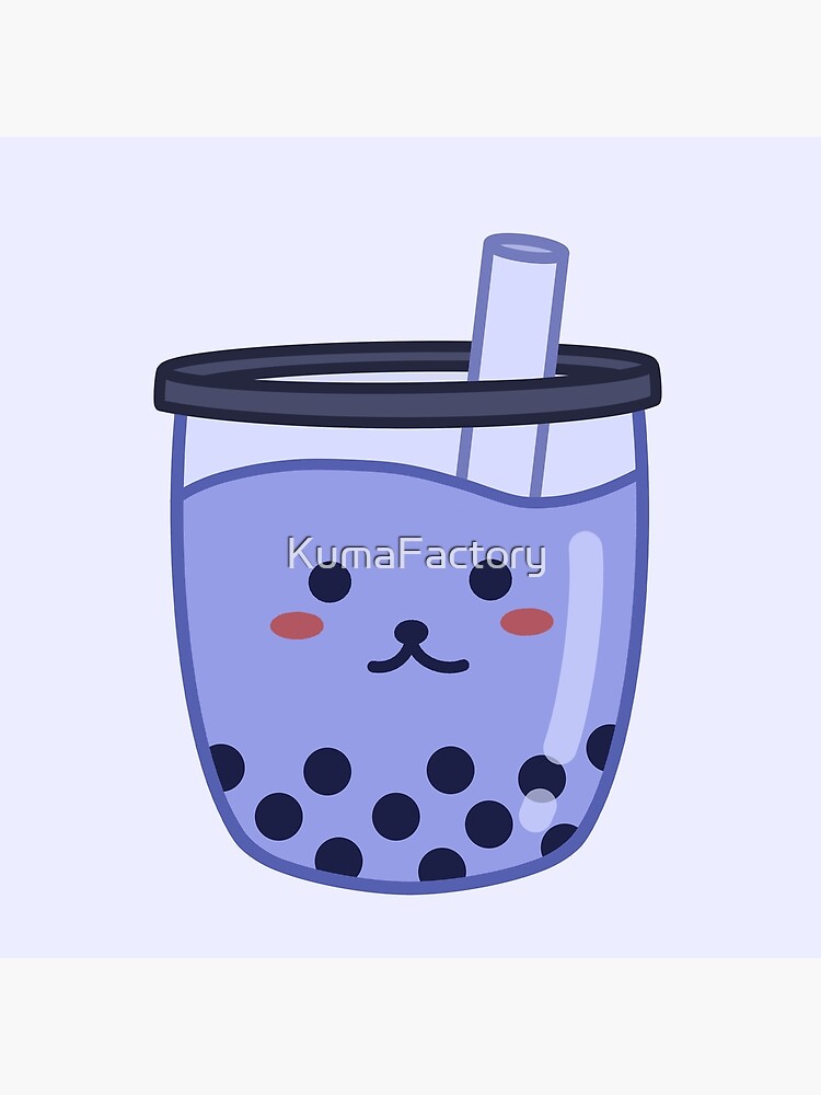 "Blueberry Bubble Tea Kuma" Poster by KumaFactory | Redbubble