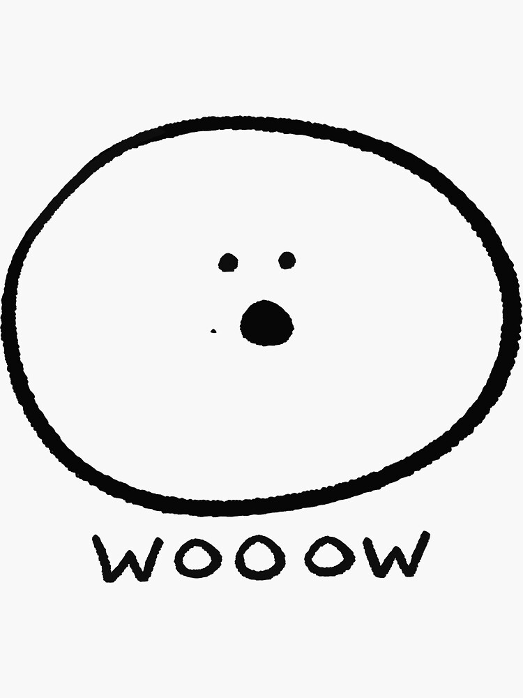 "Wow! - Smiley Emoji" Sticker for Sale by StudioKCY | Redbubble