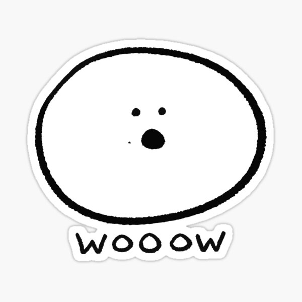 "Wow! - Smiley Emoji" Sticker for Sale by StudioKCY | Redbubble
