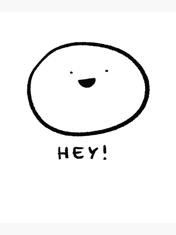 "Hey! - Smiley Emoji" Art Print for Sale by StudioKCY | Redbubble