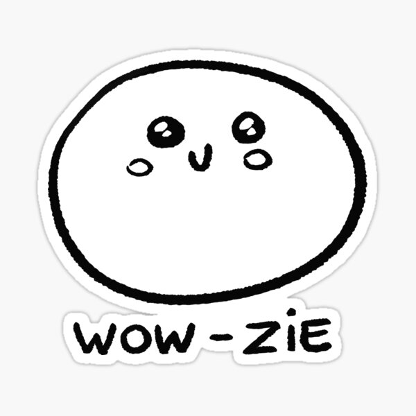 "Wow-Zie - Smiley Emoji" Sticker by StudioKCY | Redbubble