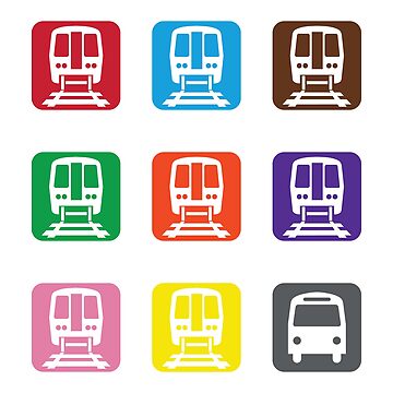 "Chicago Subway Line Symbols" Sticker for Sale by in-transit | Redbubble