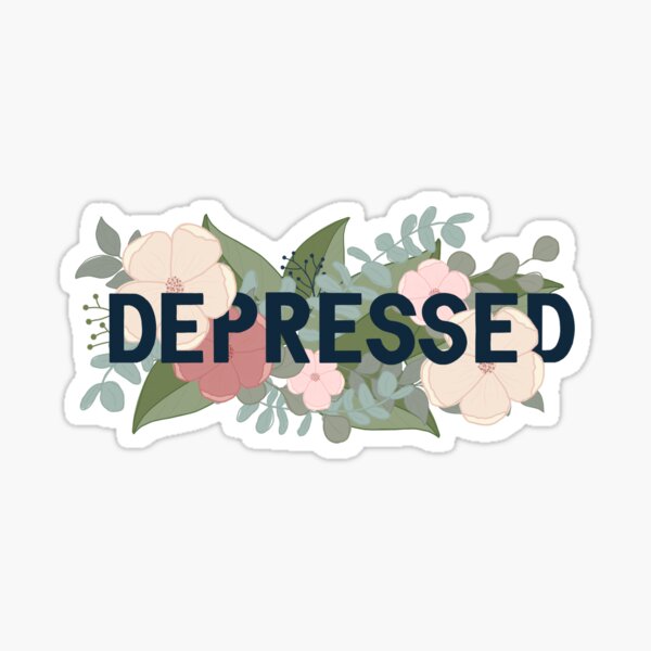 "Depressed n stressed sticker" Sticker by Richlin | Redbubble
