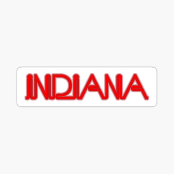 "Indiana Neon Sign - BIG10" Sticker for Sale by joester12 | Redbubble
