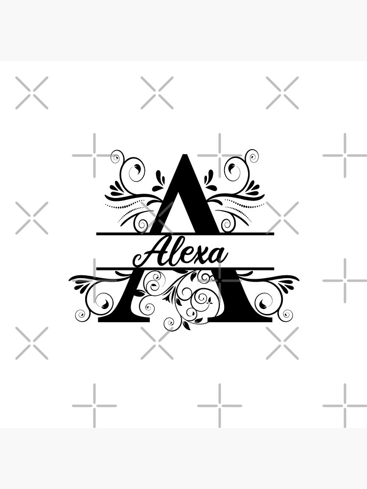 "Personalized Name Monogram A - Alexa - Letter A" Pin for Sale by ...