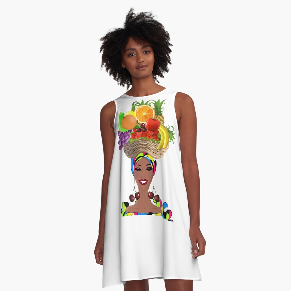 "Cuban woman with fruit hat." Sticker for Sale by bambino12345678 ...