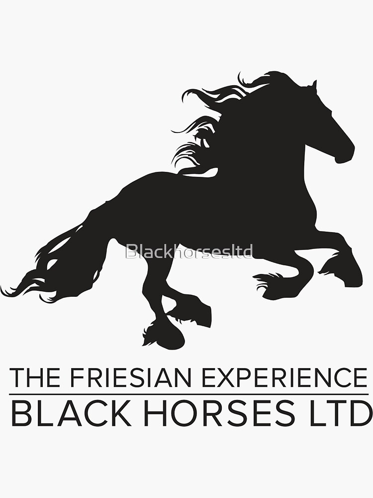 Pegatina «La Experiencia Frisia - Hermosos Caballos Frisones de Belleza ...