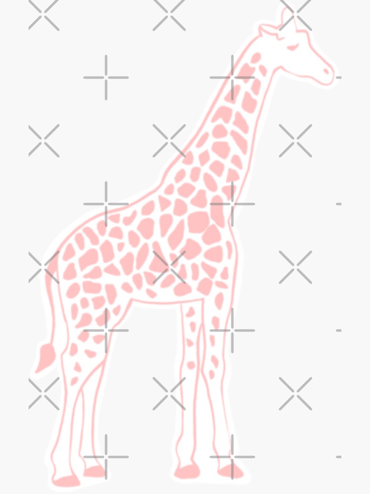 Pegatina «Jirafa rosa» de stickitbypaloma | Redbubble