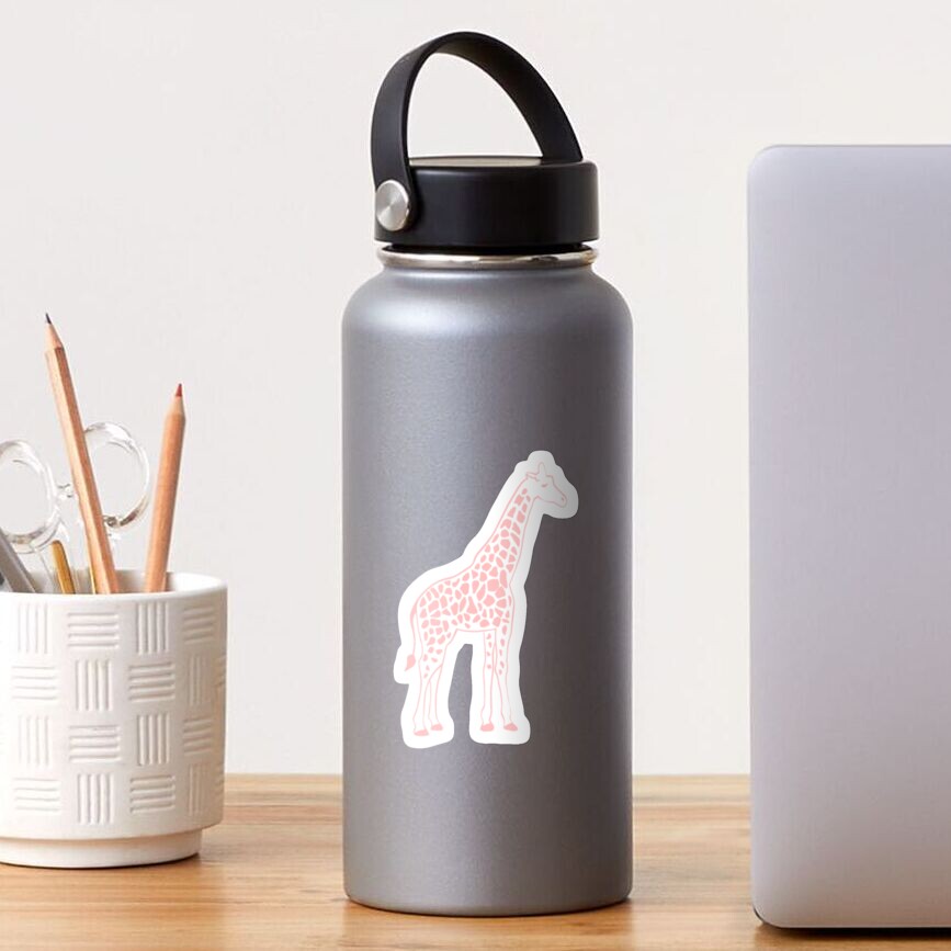 "Pink giraffe " Sticker for Sale by stickitbypaloma | Redbubble