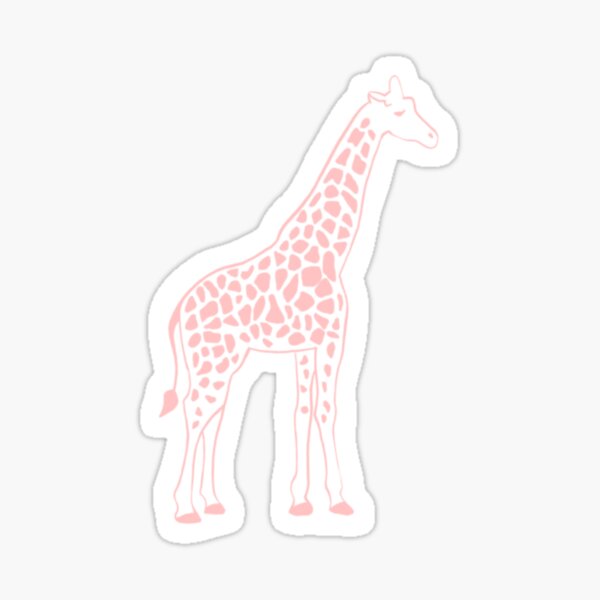 "Pink giraffe " Sticker for Sale by stickitbypaloma | Redbubble
