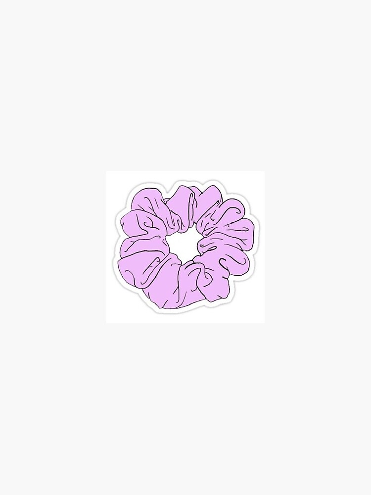 "Purple scrunchie sticker" Sticker by Gluestuck | Redbubble
