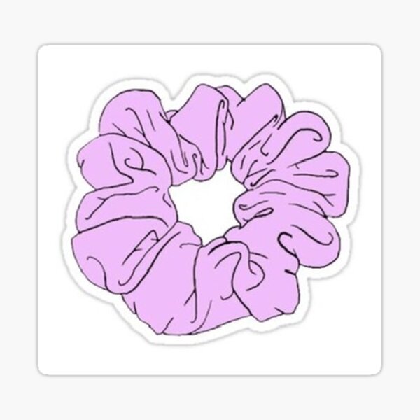 "Purple scrunchie sticker" Sticker by Gluestuck | Redbubble