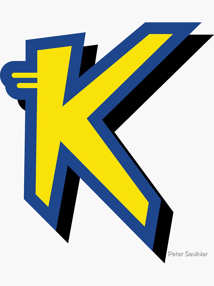 ""K" logo" Sticker by psaulnier | Redbubble