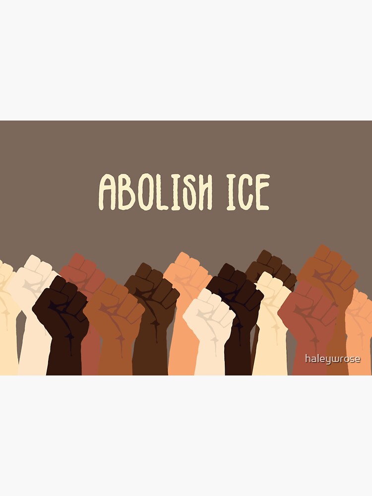 "abolish ice" Sticker for Sale by haleywrose | Redbubble