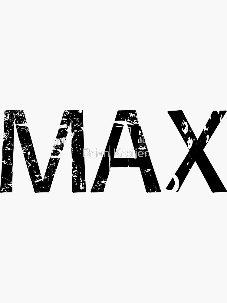 "MAX" Sticker for Sale by bkroijer | Redbubble