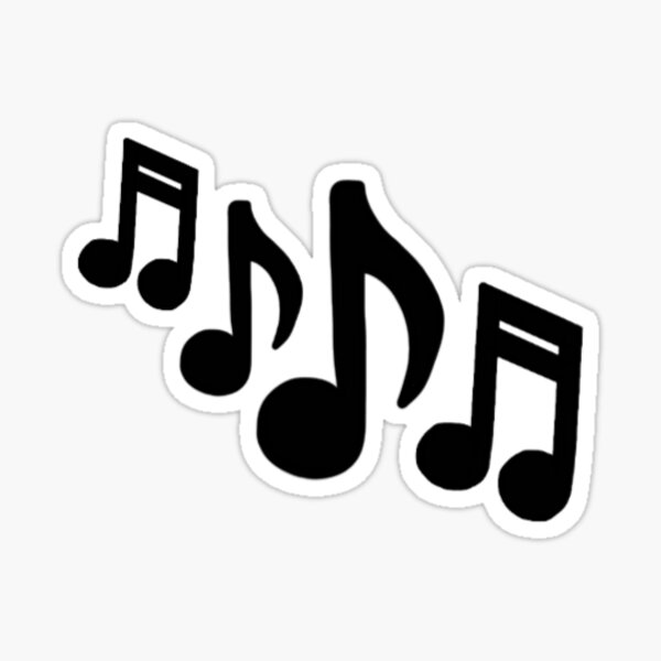 "Music Notes" Sticker for Sale by savtot | Redbubble